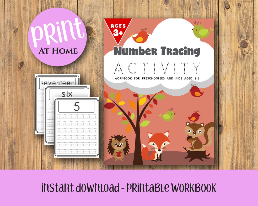 Number Tracing Activity Workbook for Preschoolers and Kids Aged 3-5 ...