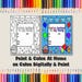 Printable Kids Birthday Party Invitation Coloring Page Digital Download ...