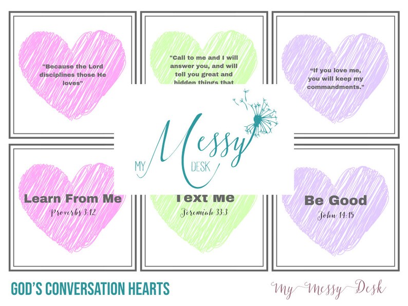 God's Conversation Hearts Digital Download - Etsy