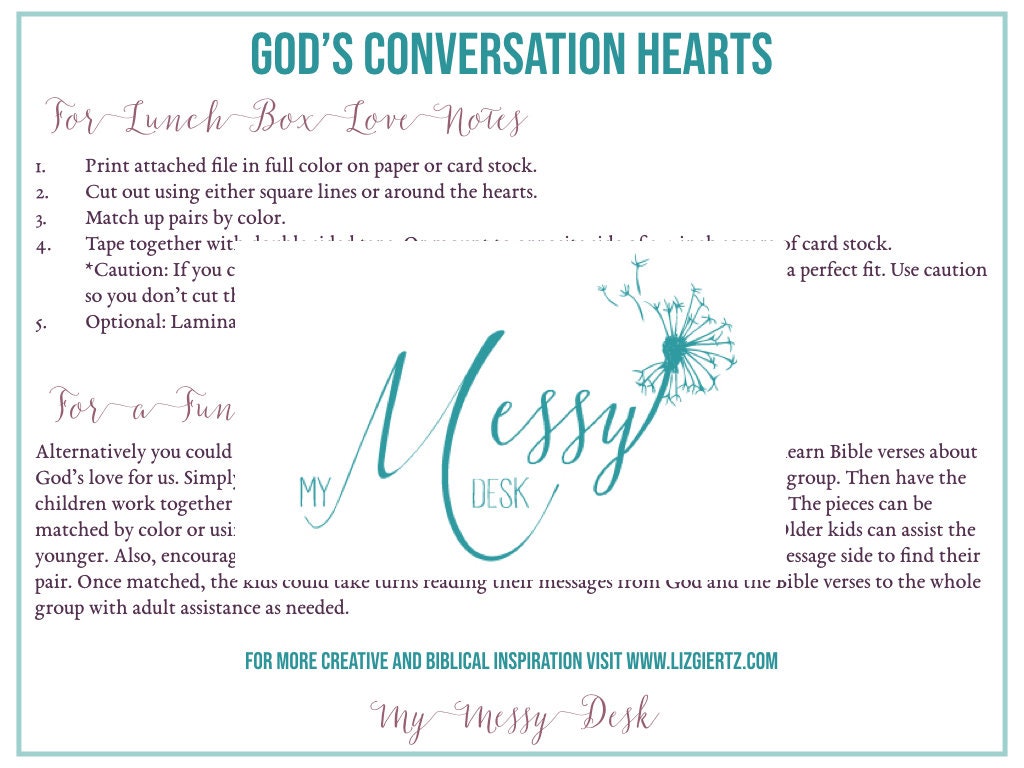 God's Conversation Hearts Digital Download - Etsy