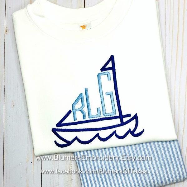 Sailboat Monogram - Etsy