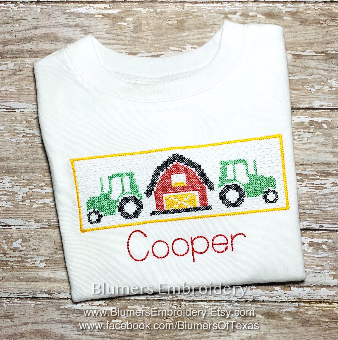Tractor Barn Farm Personalized T Shirt/bodysuit/romper Farmer | Etsy