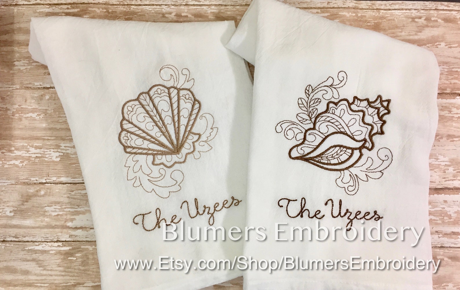 Personalized Flamingo Sea Life Kitchen Dish Cloth Towel Shell - Etsy