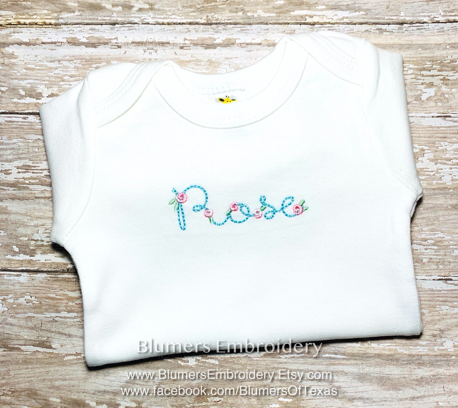 Newborn Baby Gift Personalized Girls Flower Sketch Font | Etsy