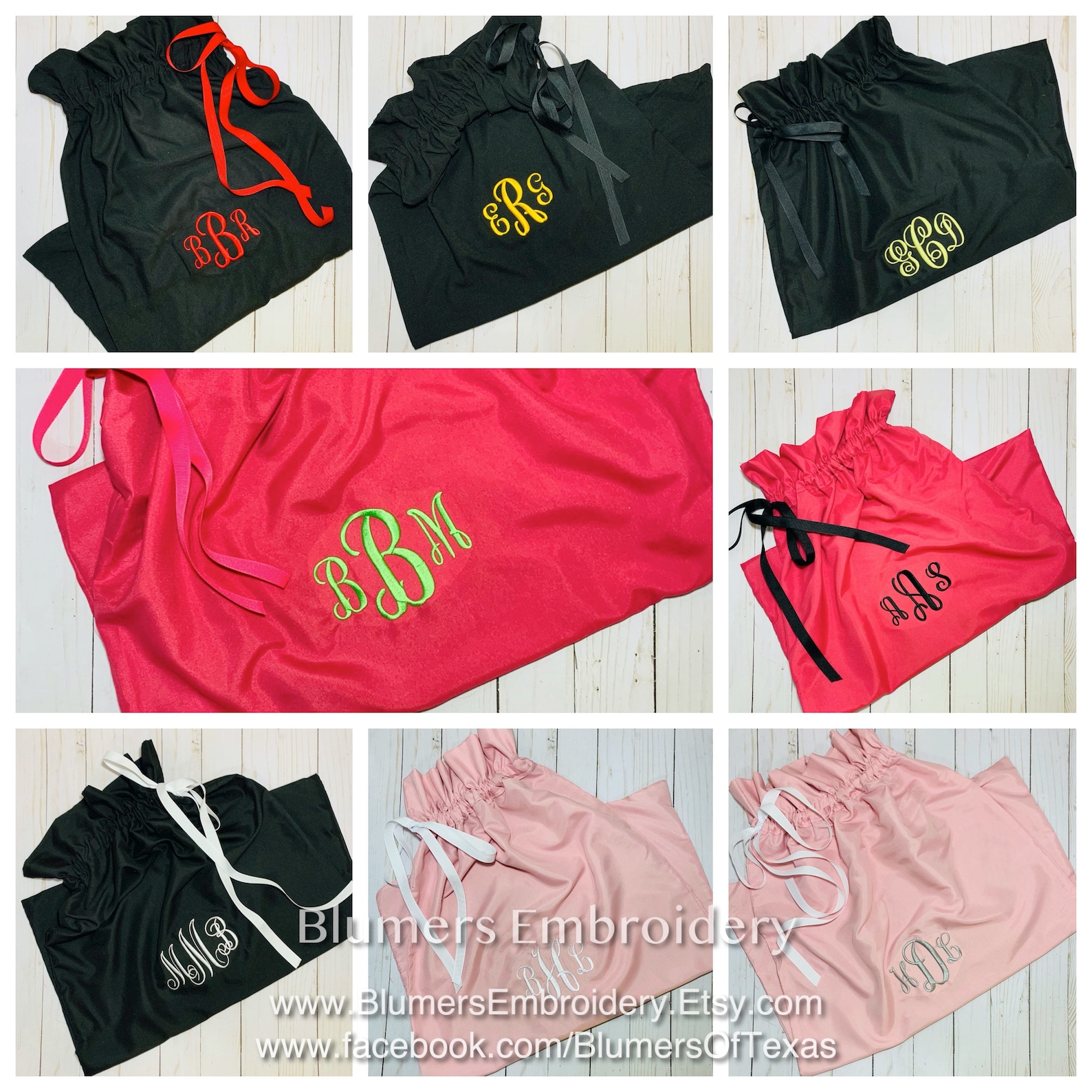 Monogrammed Laundry Bag Personalized Monogram or Name on White Laundry ...
