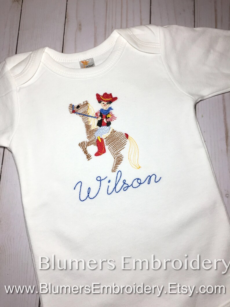 Cowboy Western Personalized Bodysuit/t Shirt/burp Cloth/bib - Etsy