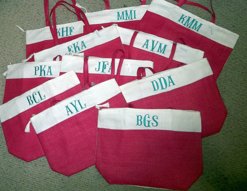 Monogrammed Large Tote Bag Personalized Custom Monogram | Etsy