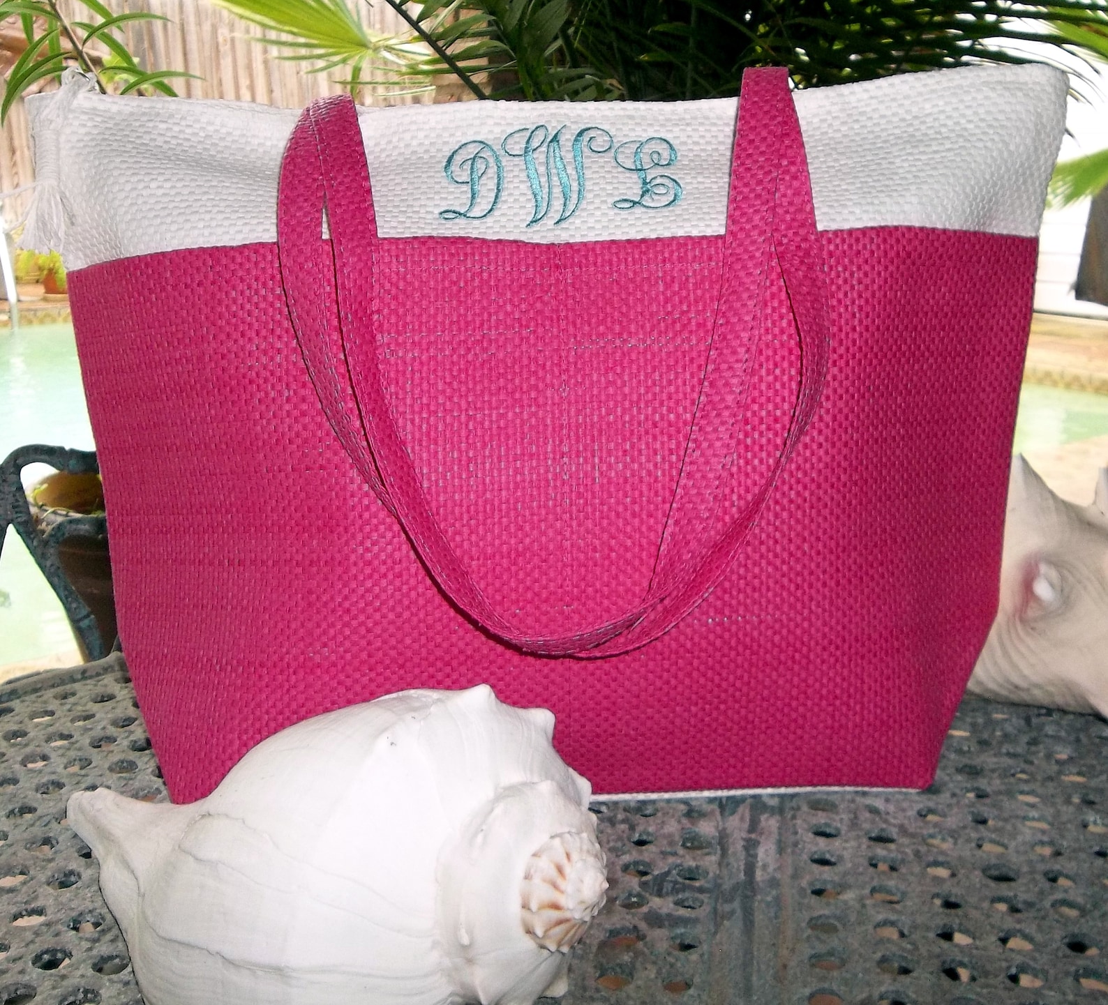 Monogrammed Large Tote Bag Personalized Custom Monogram - Etsy