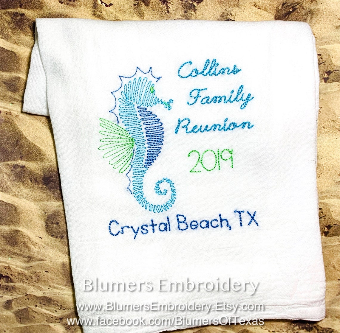 Personalized Flamingo Sea Life Kitchen Dish Cloth Towel Shell - Etsy