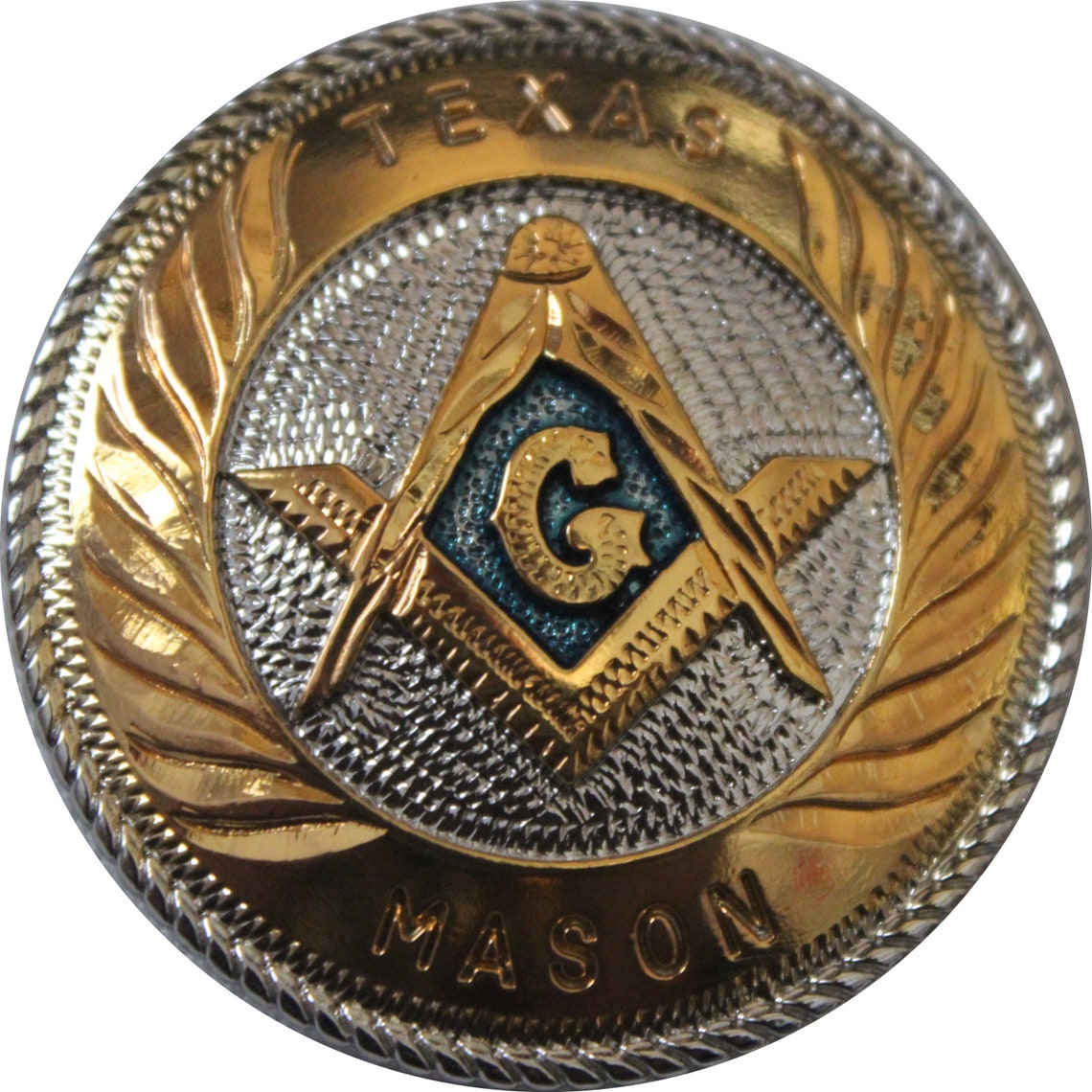 Large Texas Mason Out of the Pocket Key Holder 1 3/4 Inch Diameter Clip ...