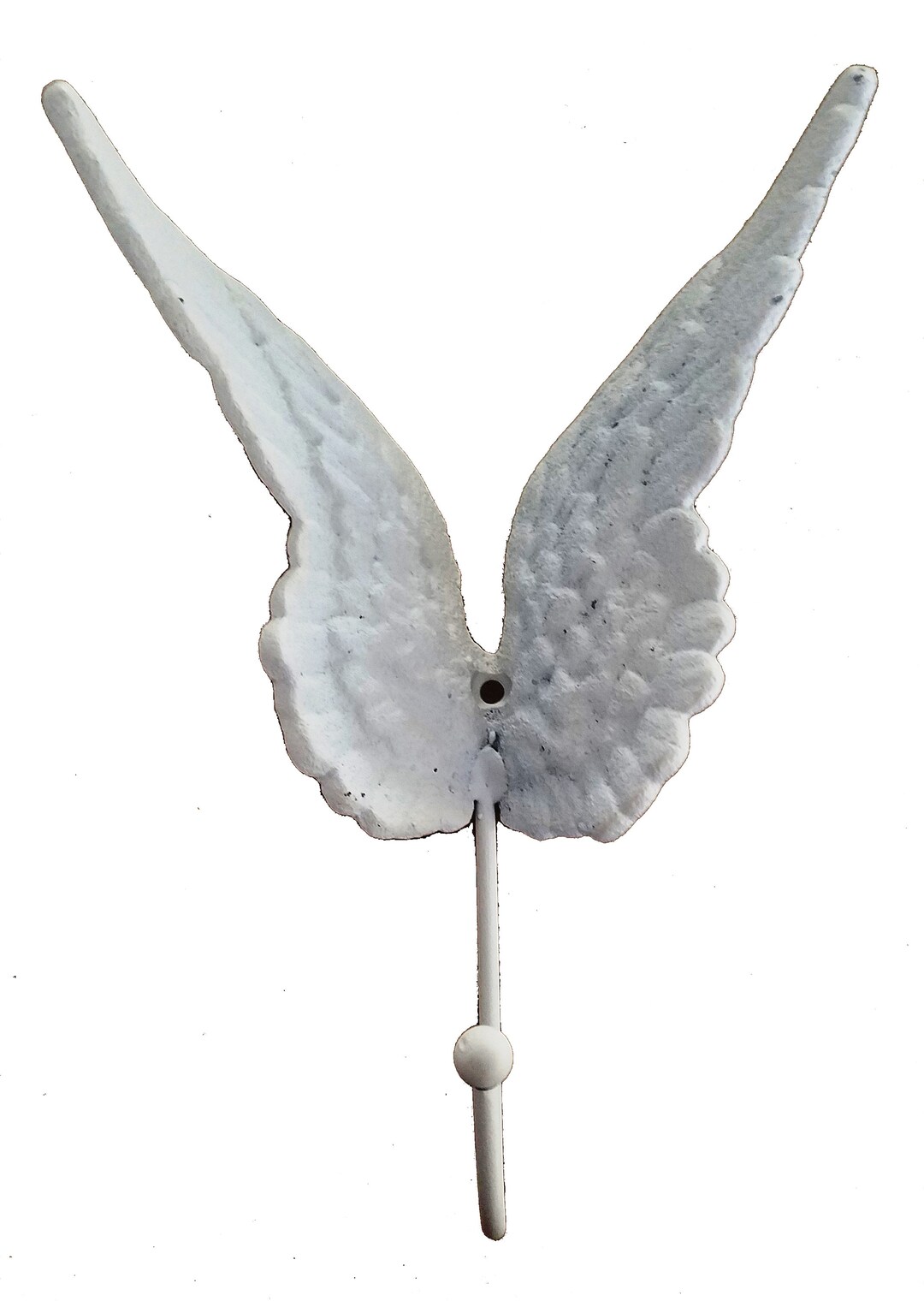 White Angel Wing Hook - Solid Cast Iron - Etsy