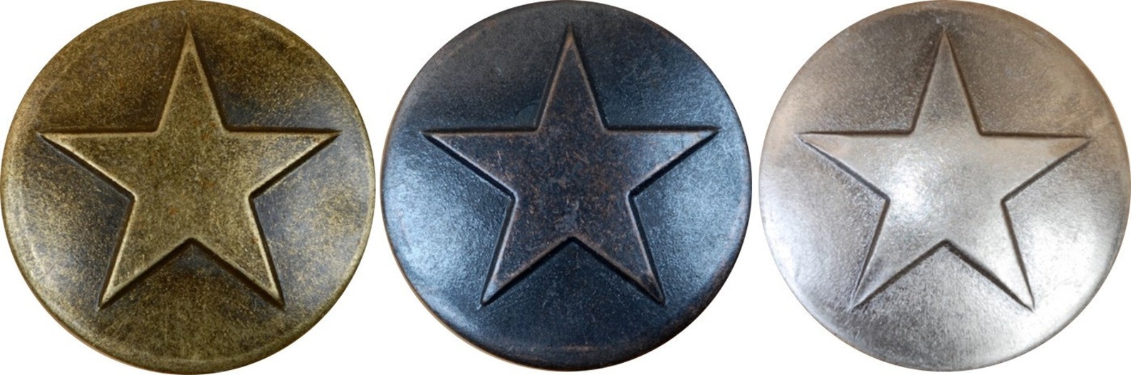 25 Large Star Upholstery Framing Tacks, Decorative Nails 1 1/8 Dia 3/4 ...
