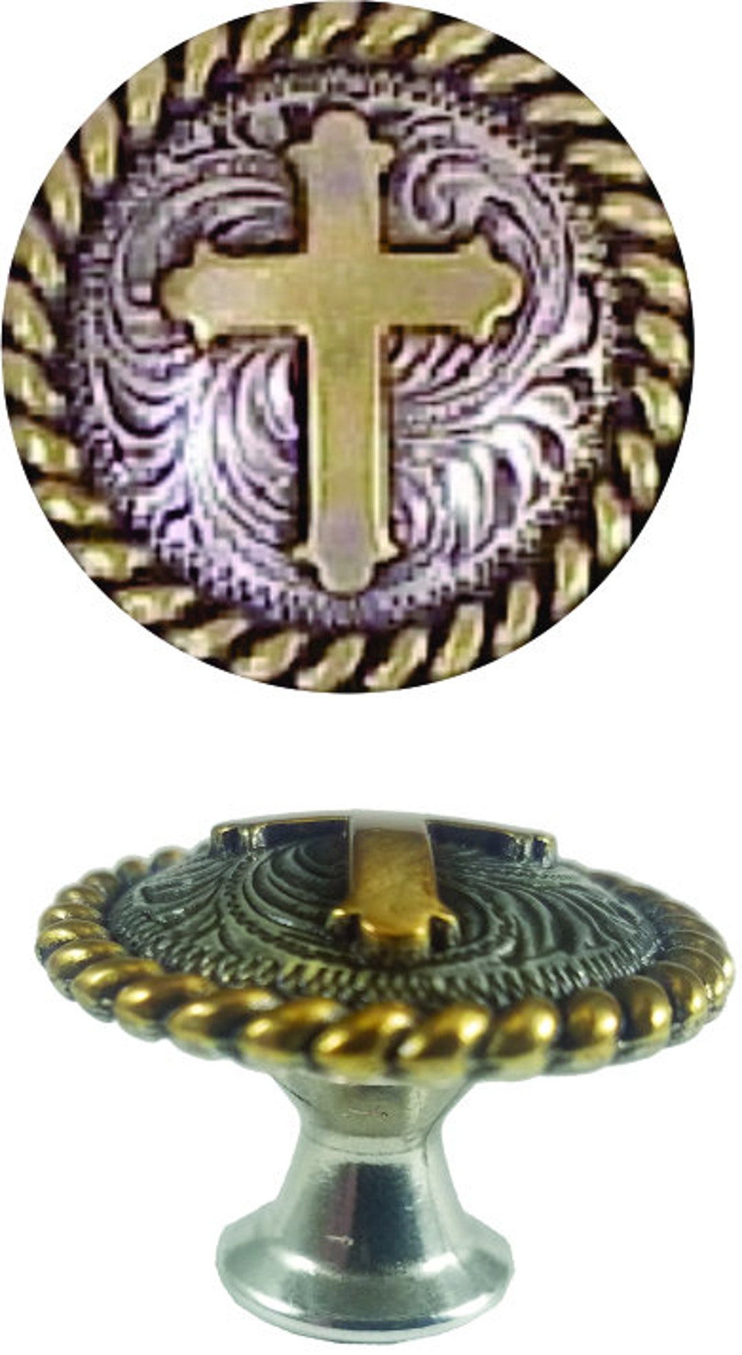 Custom Rugged Cross Drawer or Cabinet Knobs, Set of 6 - Etsy