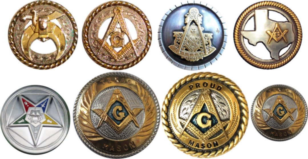 Masonic Conchos Square and Compasses Past Master Eastern Star Texas Mason - Etsy