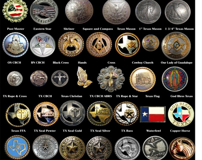 Decorative Screw Back Concho Military Masonic Texas Cowboy - Etsy