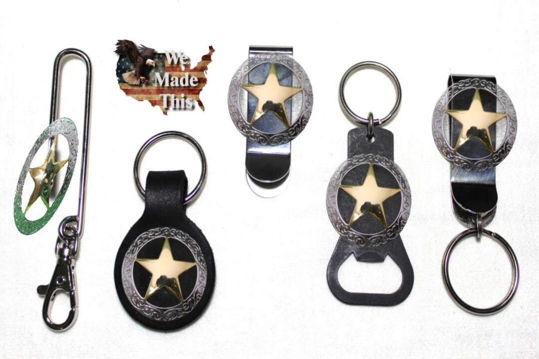 Lone Star Texas Ranger Concho Bottle Opener, Key Fob, Key Holder, or ...