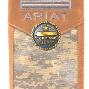 Custom Ariat Green Digital Camo Long Wallet Military Mason Fireman ...