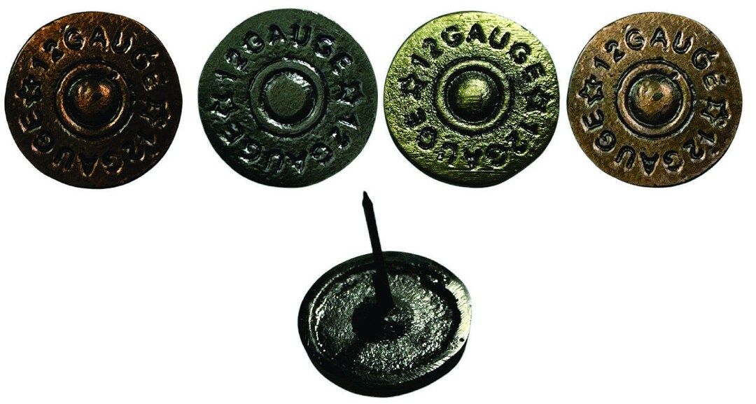 25 Hand Forged Shotgun Shell 12 Gauge Upholstery Tacks Nails - Etsy