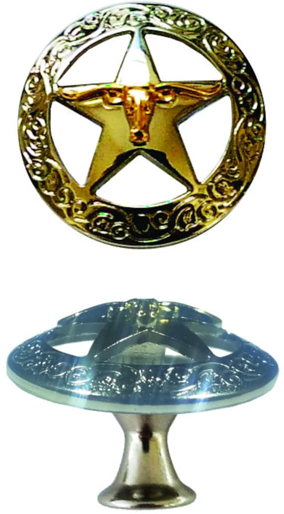 Custom Longhorn Star Drawer or Cabinet Knobs Set of 6 - Etsy