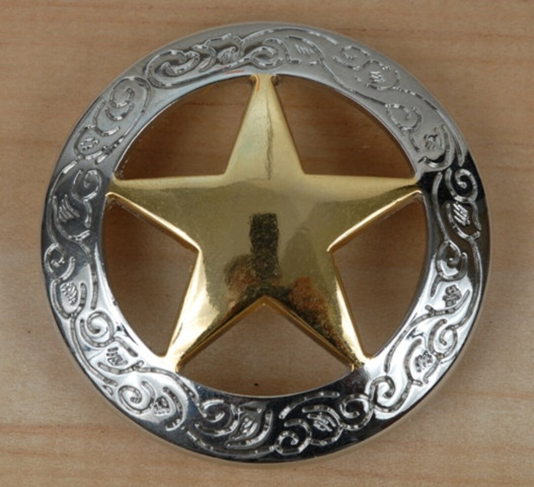Texas Ranger Star Garland Concho 1 1/2 Diameter With Screw - Etsy