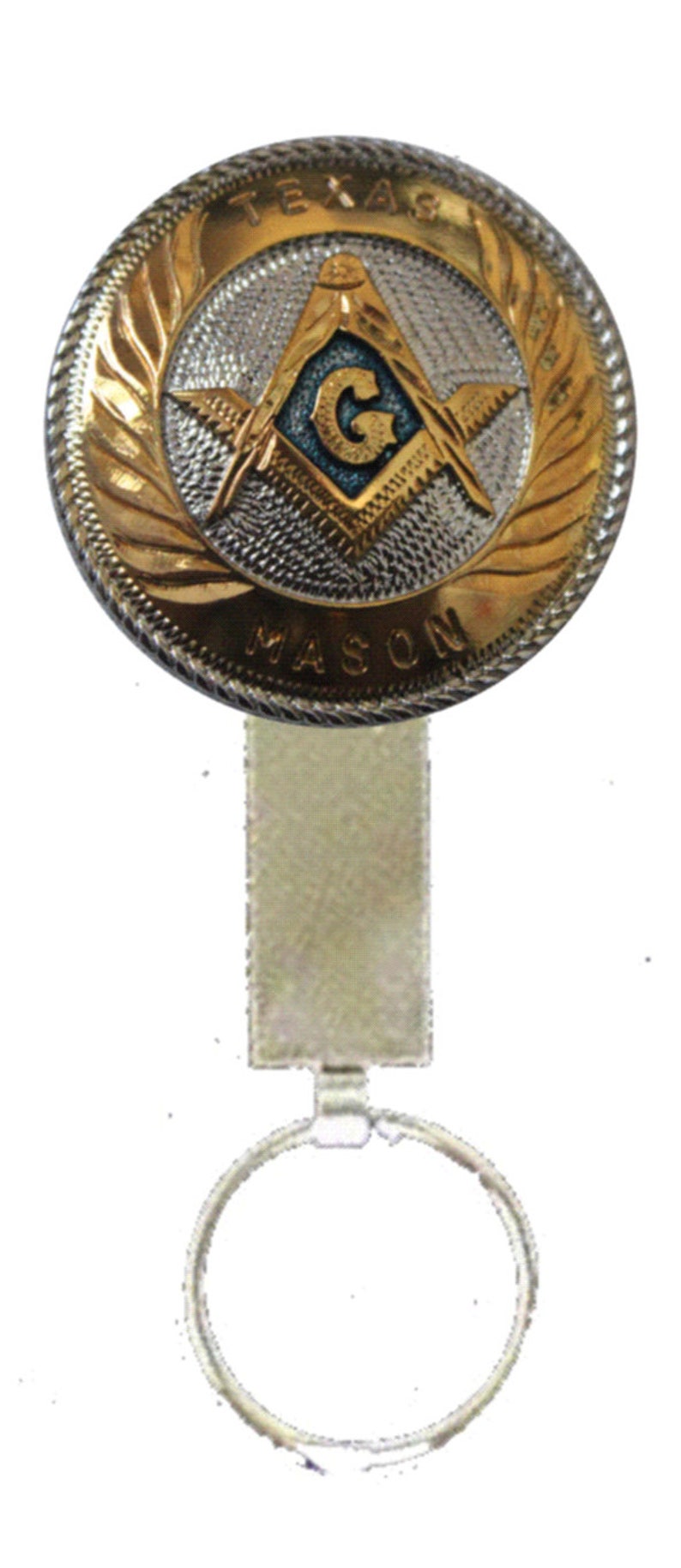 Large Texas Mason Out of the Pocket Key Holder 1 3/4 Inch Diameter Clip ...