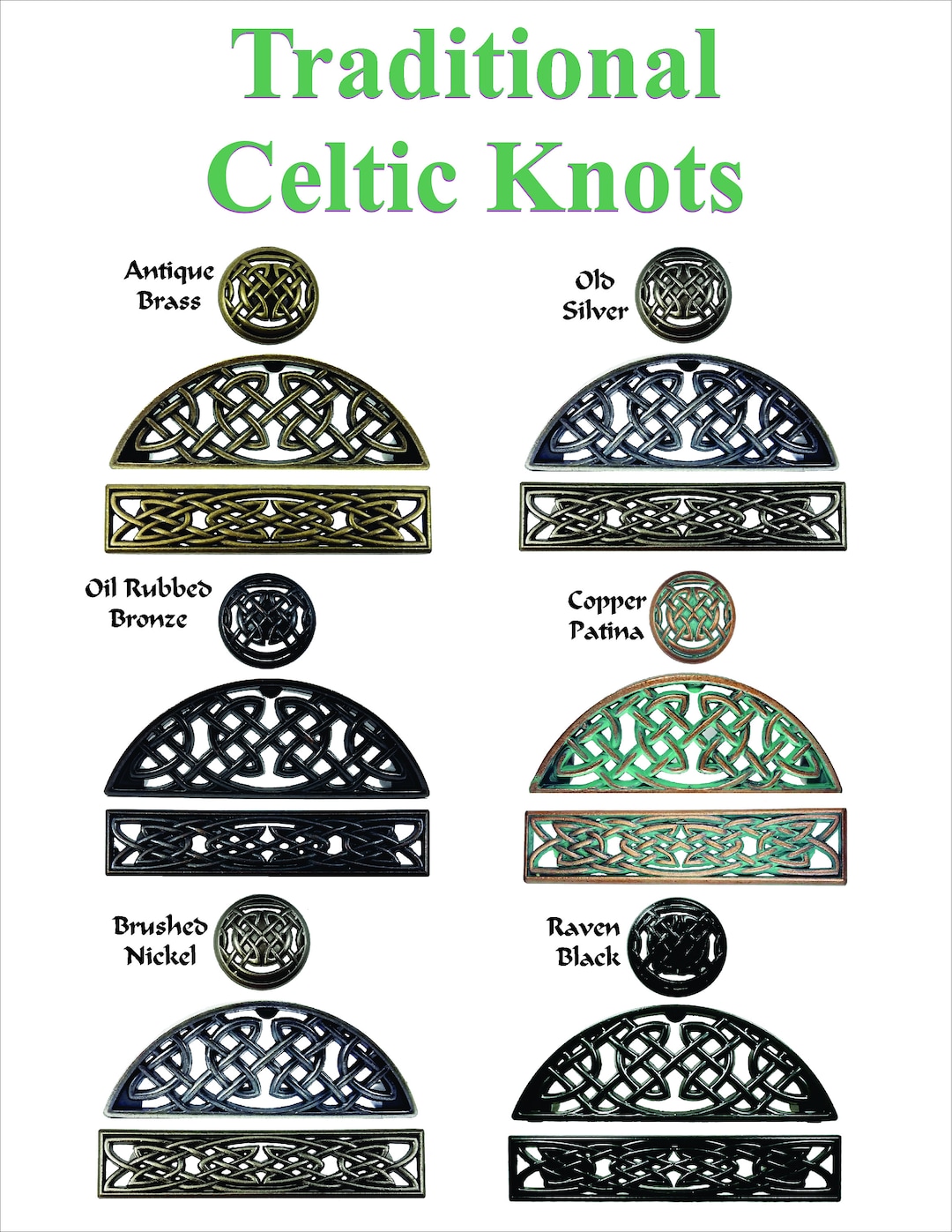 Classic Celtic Knot Knobs, Handles, and Bin Pulls - Etsy