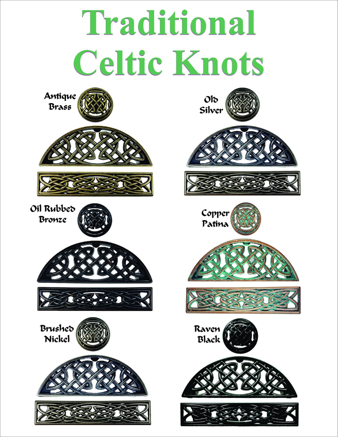 Classic Celtic Knot Knobs, Handles, and Bin Pulls - Etsy