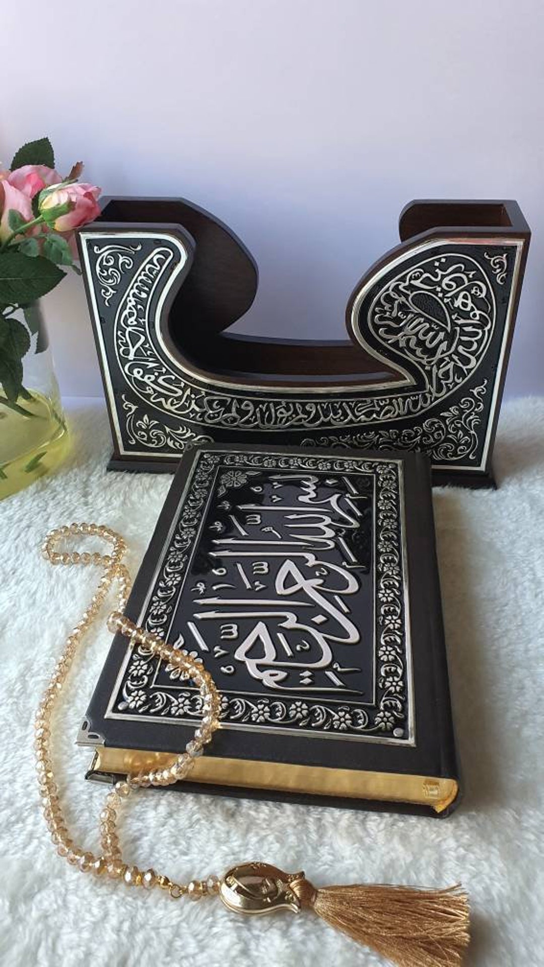 Arabic Qur'an With Wooden Box Koran Quran Calligraphy Hafez Osman ...