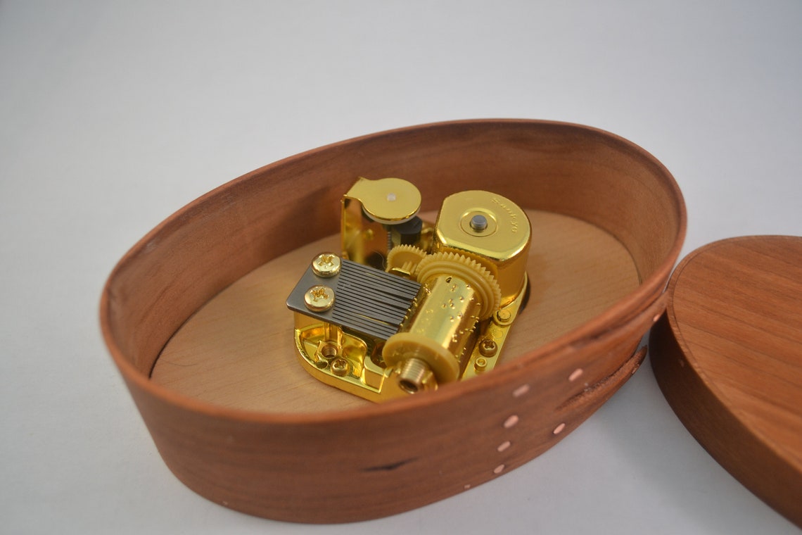 Cherry Handcrafted Shaker Style Oval Music Box Size 1 - Etsy