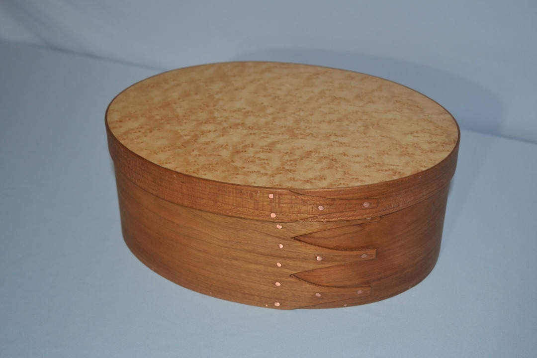 Shaker Oval Box No 4 - Cherry and Birdseye Maple - Etsy