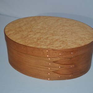 Shaker Oval Box No 4 - Cherry and Birdseye Maple - Etsy
