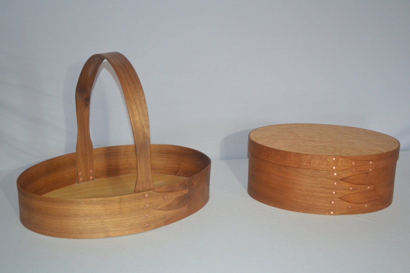 Shaker Oval Box No 4 Cherry and Birdseye Maple - Etsy