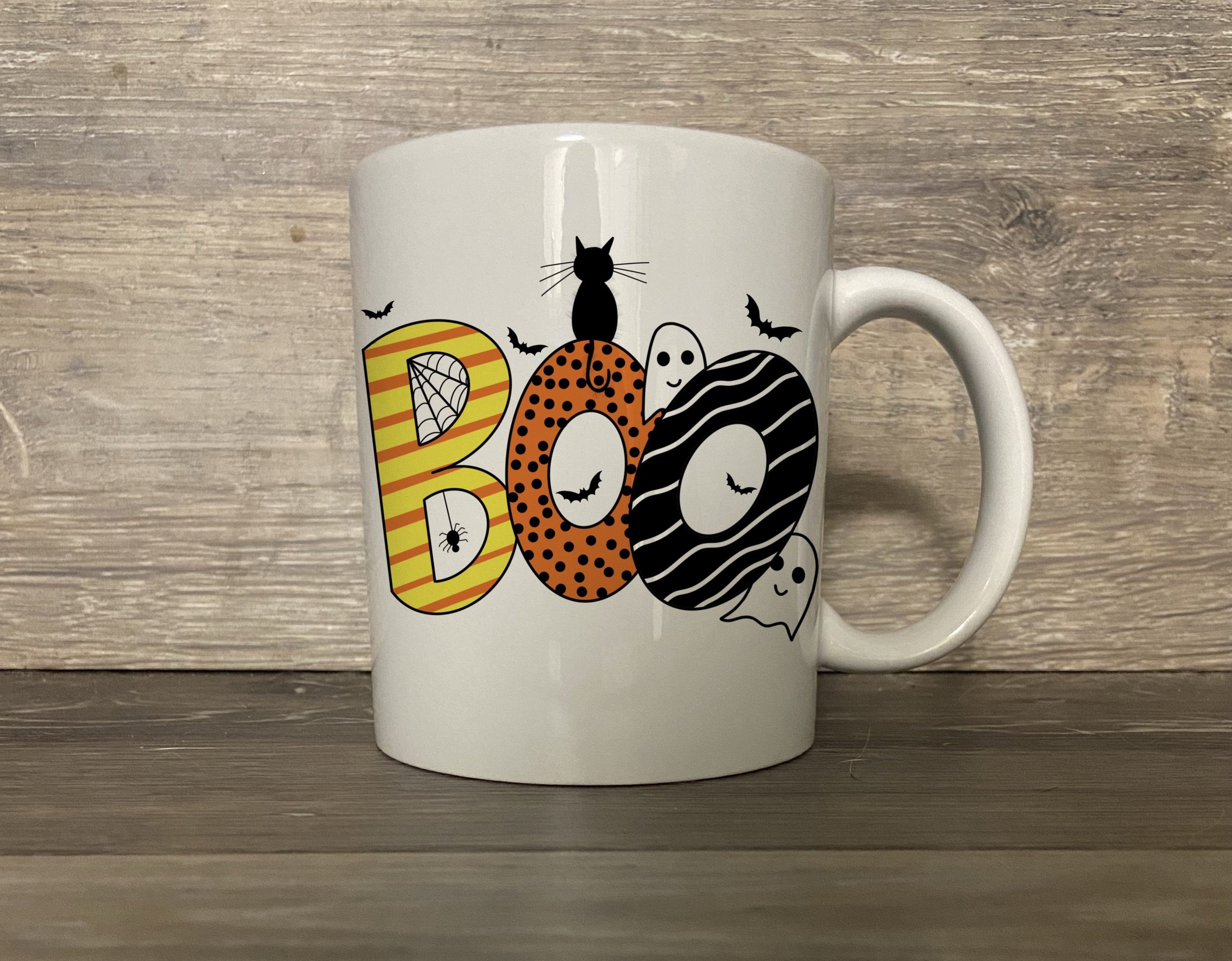 Boo With Halloween Colors and Drawings Png Sublimation Digital Download ...