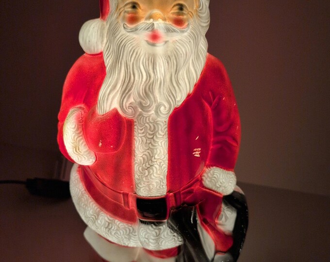 Vintage Empire Santa Claus SANTA LAMP Christmas Tabletop 13" Lighted ...