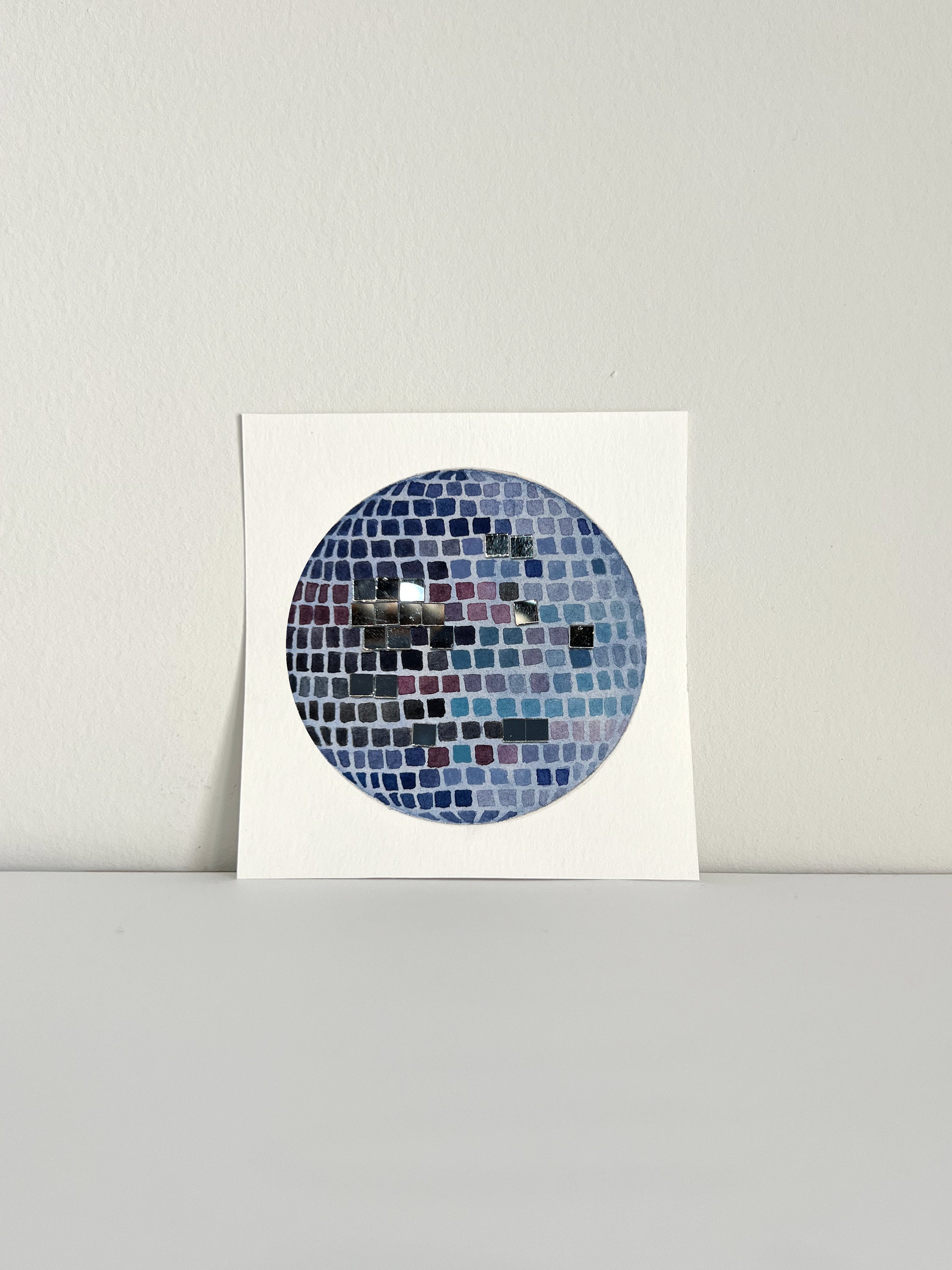 Watercolor Disco Ball Print - Etsy