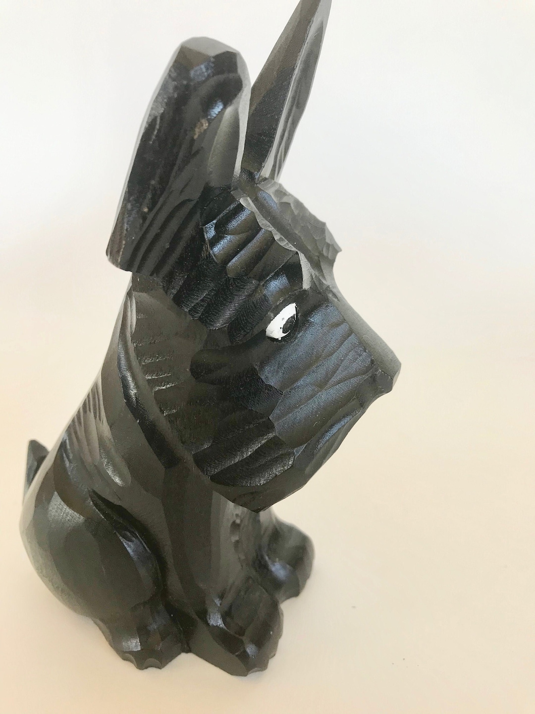 Vintage Hand Carved Solid Wood Scotty Scottie Scottish Terrier Dog ...
