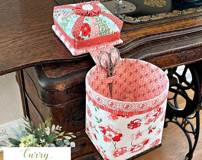 Thread Catcher With Detachable Patchwork Pincushion, Sew Sassy Design ...