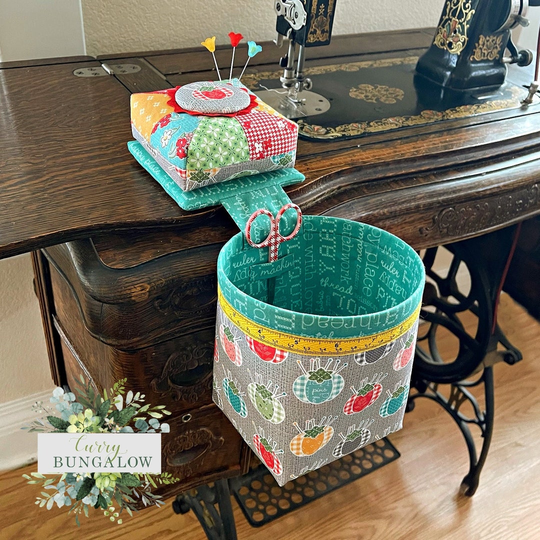 Thread Catcher With Detachable Patchwork Pincushion With - Etsy