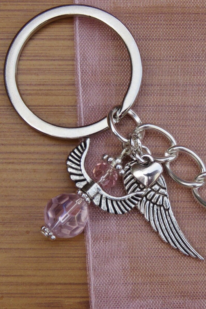 Angel key Chain Bag Charm Angel Wings Car Mirror Charm | Etsy