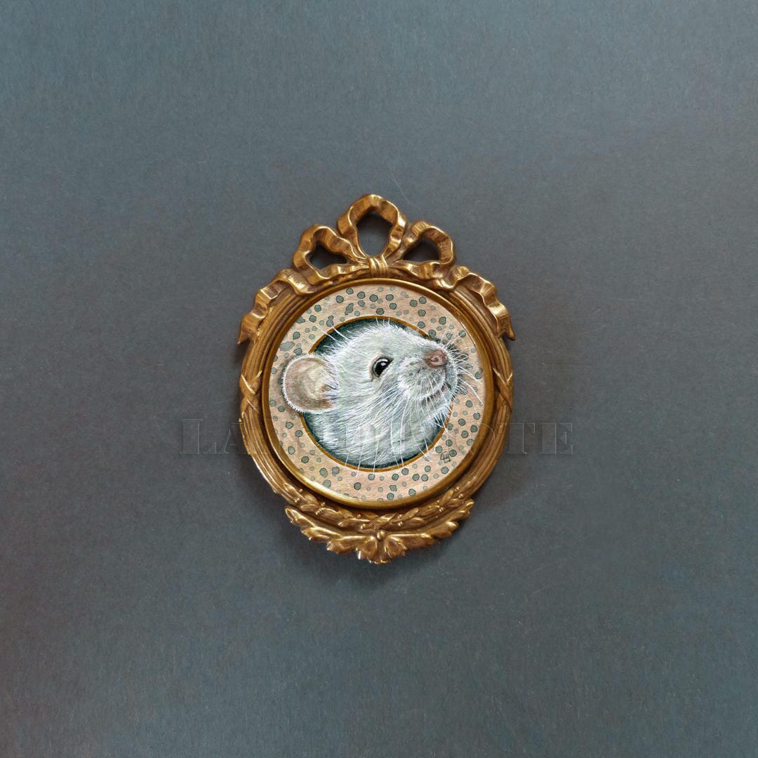 Mouse Original Framed Miniature Portrait- Original OOAK Painting ...