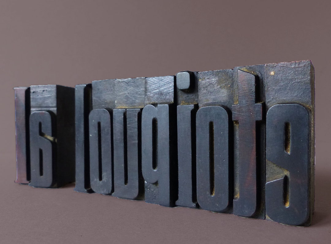 Set of 182 Antique French Solid Wood Letterpress and Signs - Late 1800 ...