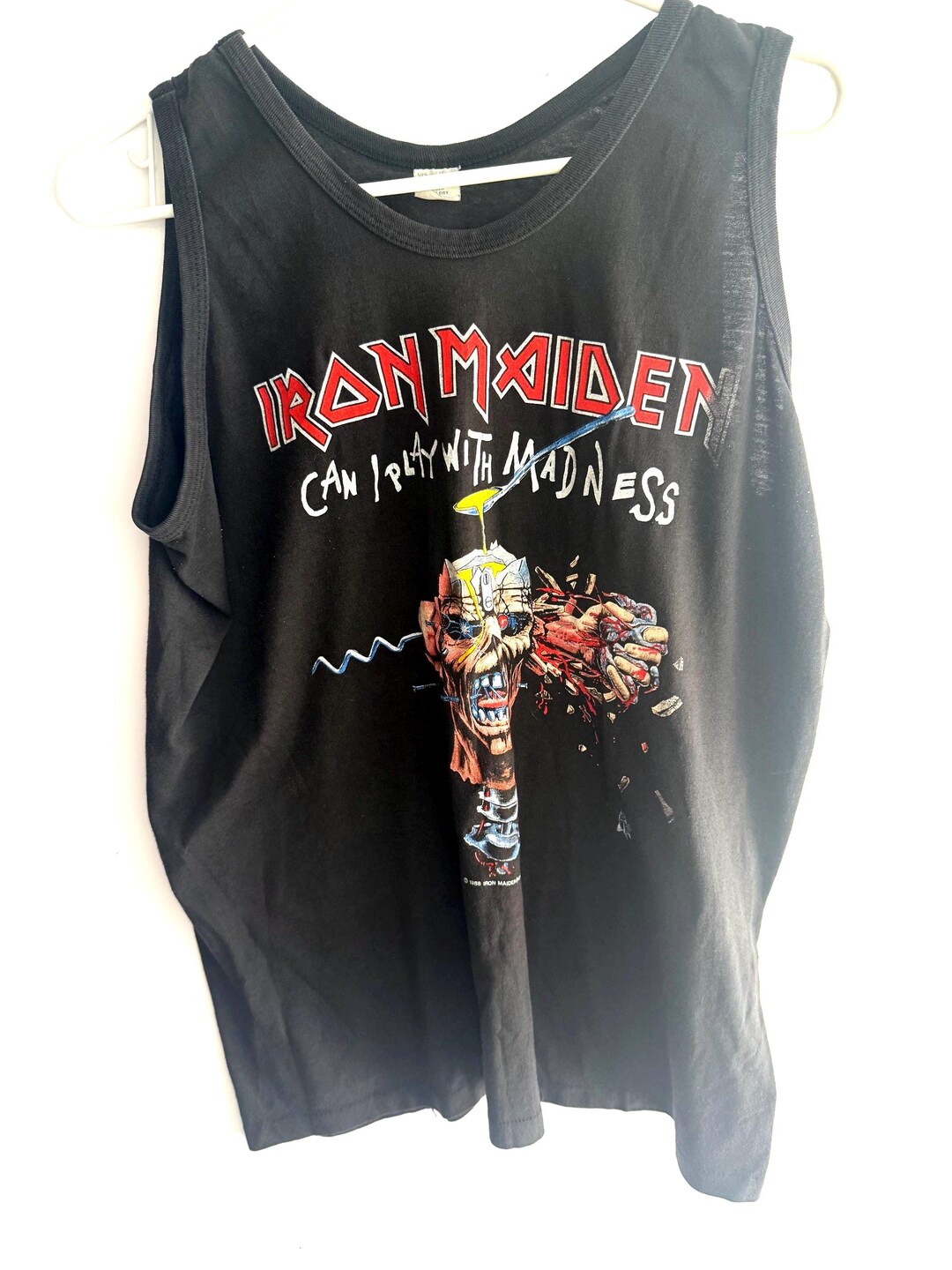 Vintage Iron Maiden Tank Top 1988 Iron Maiden- Can I Play With Madness ...