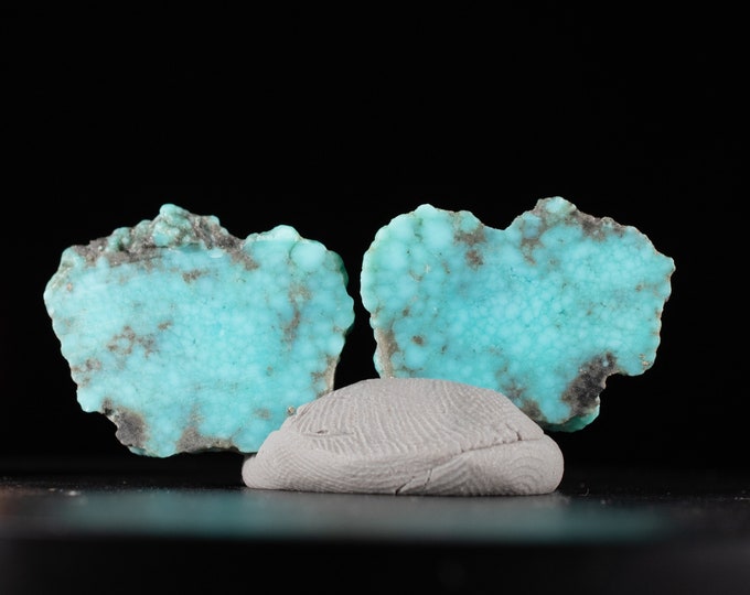 Turquoise Rough Sliced Pair From the Kingman Mine - Etsy