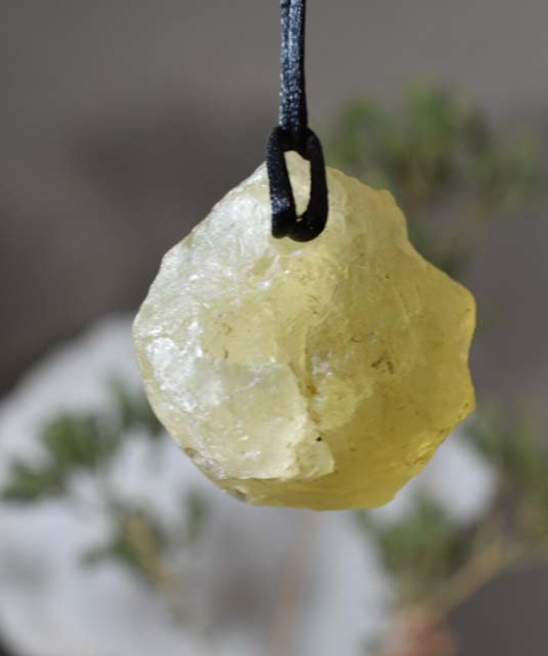 Golden Beryl Crystal Pendant Necklace Natural Brazil Golden Beryl ...