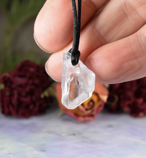 Danburite Crystal Pendant Necklace Natural Raw Crystal Healing Metaphysical Necklace Mexico Crystal Necklace Bead Etsy
