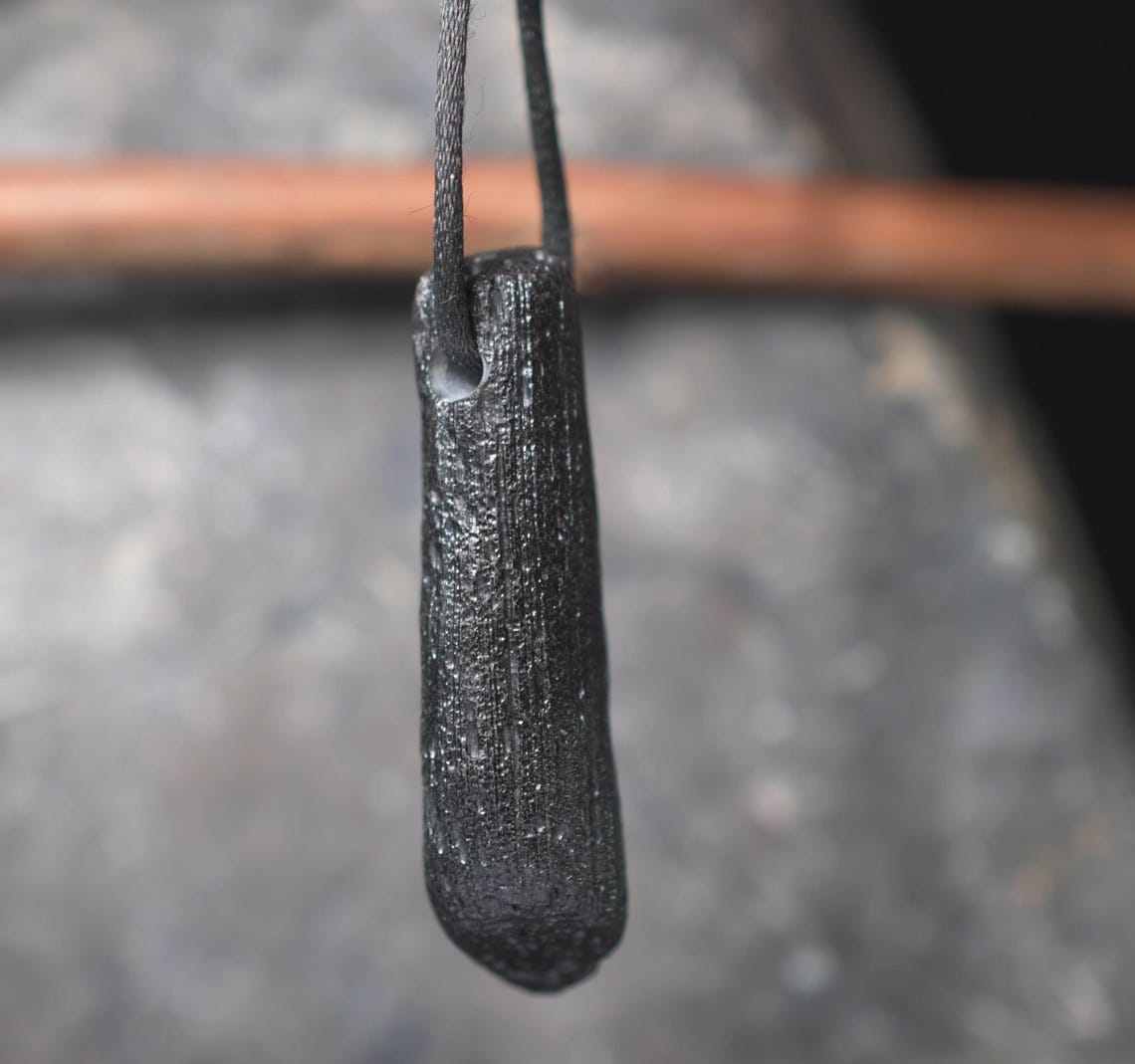 Tektite Pendant , Tektite Black Meteorite Necklace Tektite Bead ...