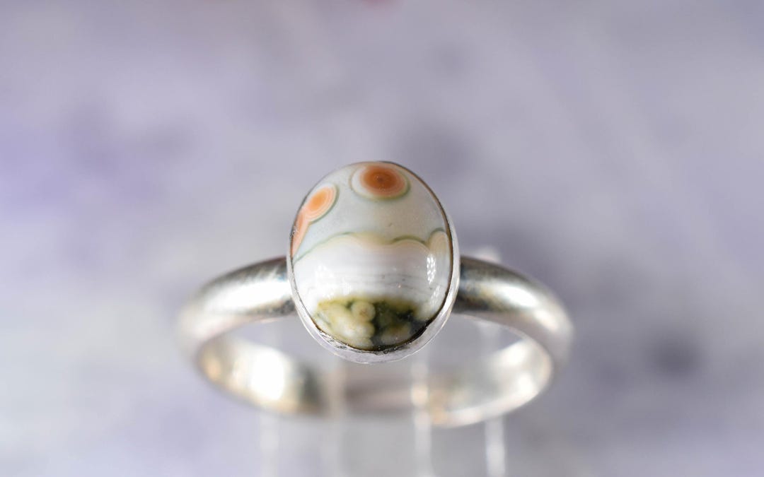 Ocean Jasper and Sterling Silver Ring,handmade Ring - Etsy