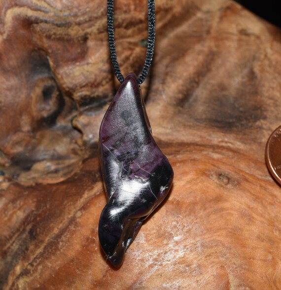Sugilite Pendant With Cord - Etsy