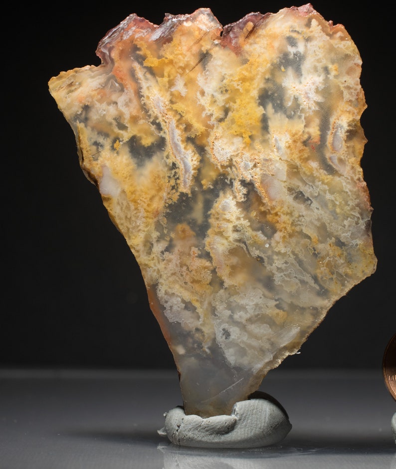 Plume Agate Slice Slab graveyard Point Plume Agate regency | Etsy