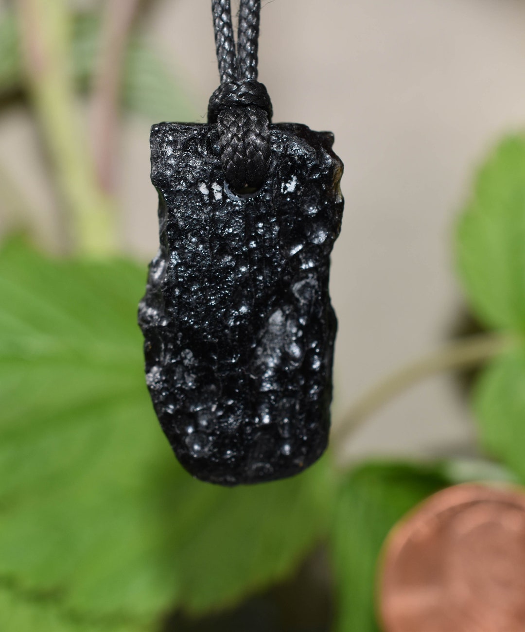 Tektite Pendant Tektite Black Meteorite Necklace Tektite - Etsy
